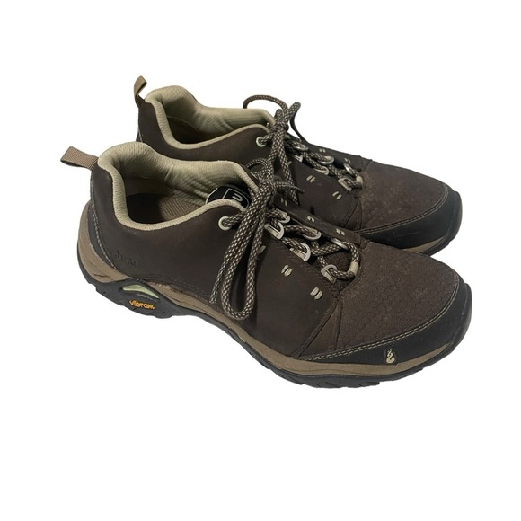 Ahnu | Shoes | Ahnu Montana Ii Brown Lace Up Vibram Hiking Shoes Size ...